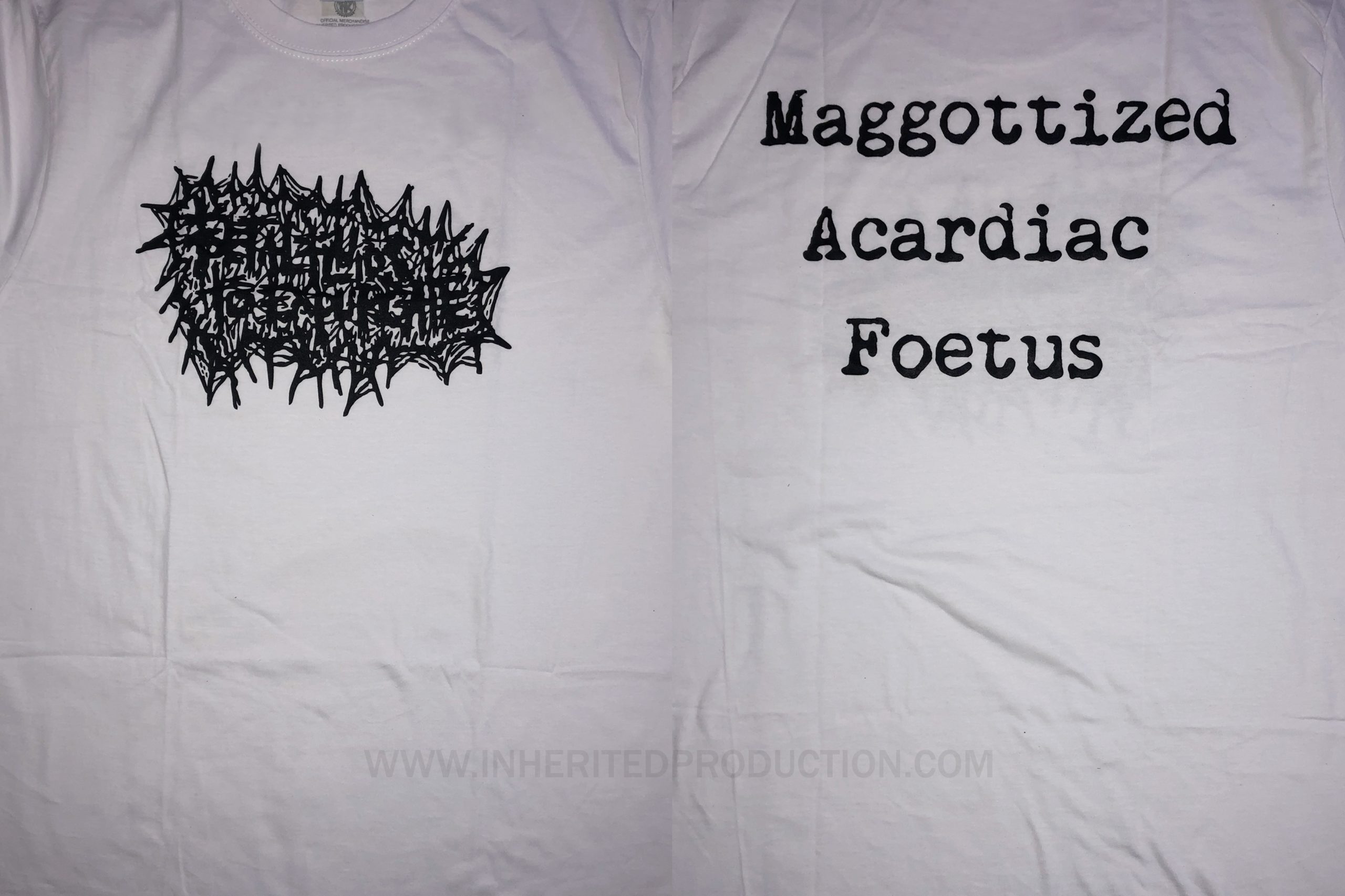 T-SHIRT – FOETAL FLUIDS TO EXPURGATE – MAGGOTTIZED ACARDIAC FOETUS ...